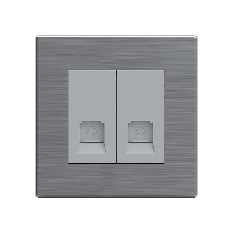 LONDON COMPUTER RJ45 SOCKET CAT.6 DOUBLE CHROME | ELMARK